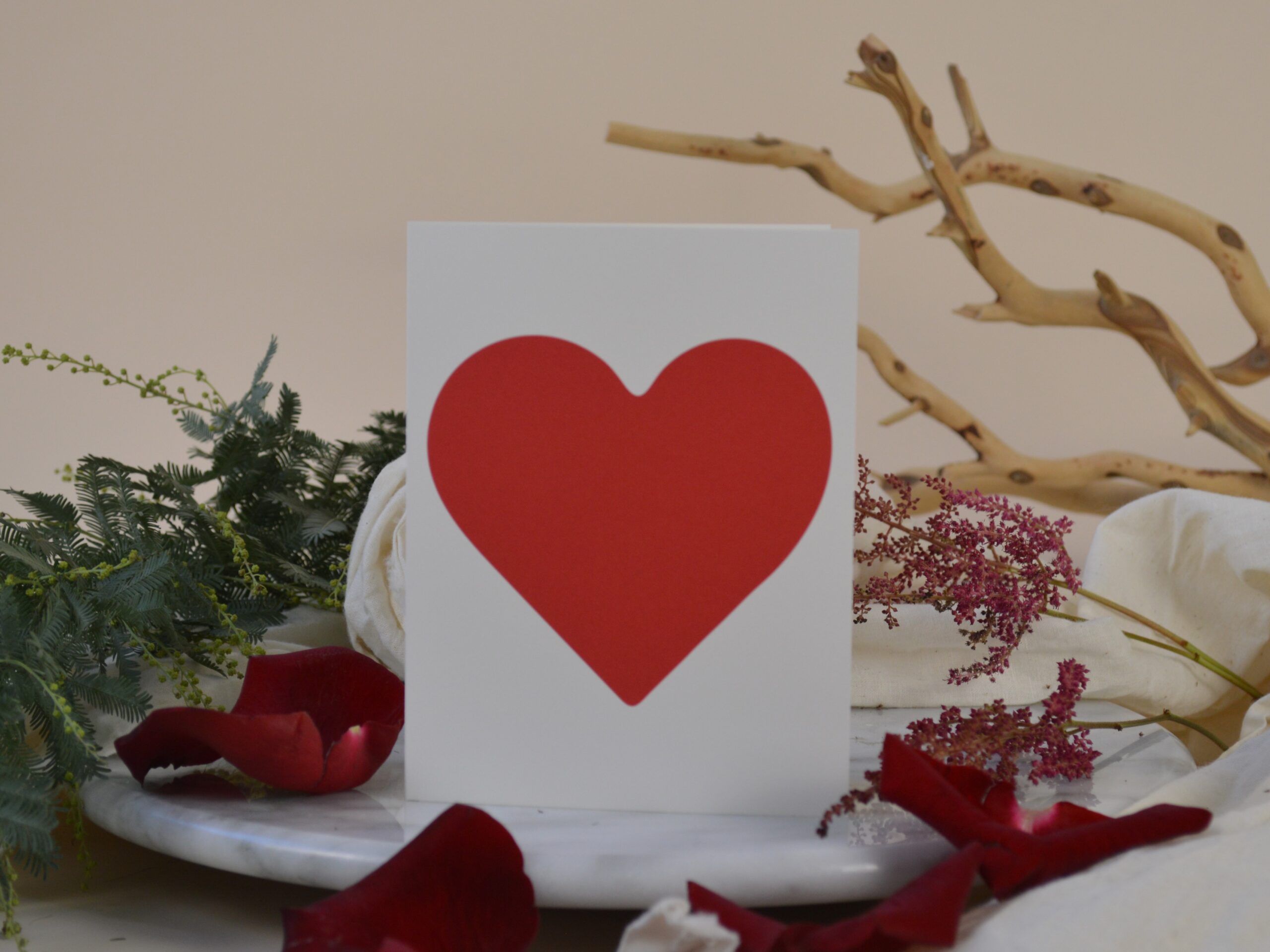 Big Red Heart Greeting Card - Boulder Blooms
